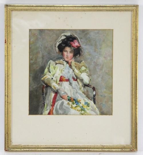 Henry Gibbs | Henry Gibbs Massey Miss Francis Cornford watercolour ...