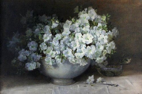 Edith Isabel Barrow | Edith Isabel Barrow/White Azaleas in a Bowl ...