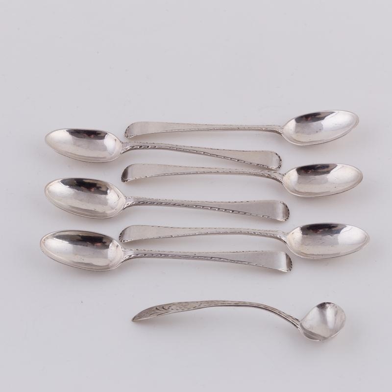 The Stems | A set of six Irish provincial silver tea spoons (1750 ...