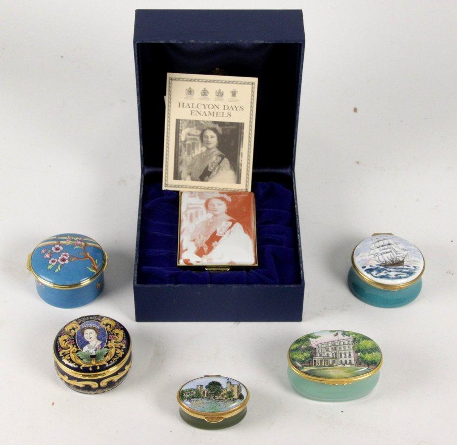 Halcyon Days | Two Halcyon Days enamel boxes and three other boxes ...