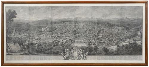 Giuseppe Vasi | Prospetto D.alma città di Roma visto dal Monte ...