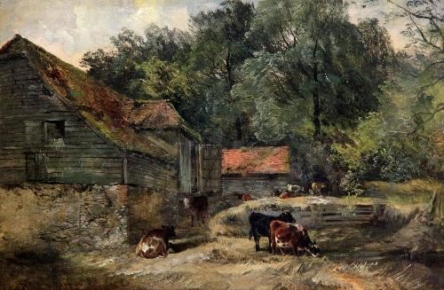 Thomas Creswick | Thomas Creswick RA/The Old Farmhouse/dated 1852/oil ...