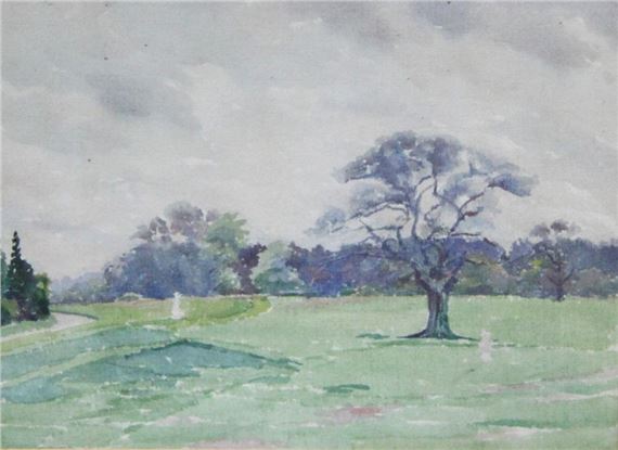 Henry Gibbs | Henry Gibbs Massey Parkland watercolour | MutualArt