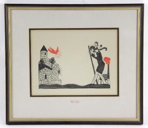 Eric Gill | Eric Gill St. Christopher woodcut | MutualArt