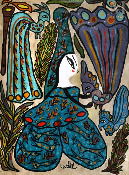 Baya Mahieddine | Femme aux oiseaux | MutualArt