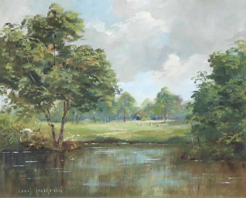Lewis Creighton | Lewis Creighton (British 1918-1996)/Rural River Scene ...