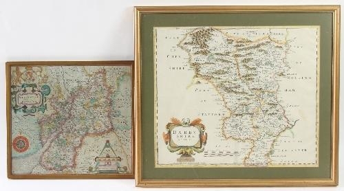 Robert Morden | Robert Morden/Map of Derbyshire/hand-coloured etching ...