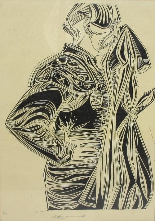 Nigel Lambourne | Seated Figures in Nightdress (1977) | MutualArt