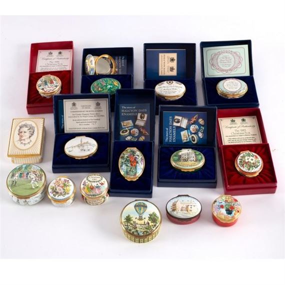 Halcyon Days | Sixteen Halcyon Days enamel boxes | MutualArt