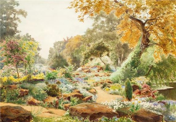 Cyril Ward | Cyril Ward (British 1863-1935)/Views of the Garden at ...