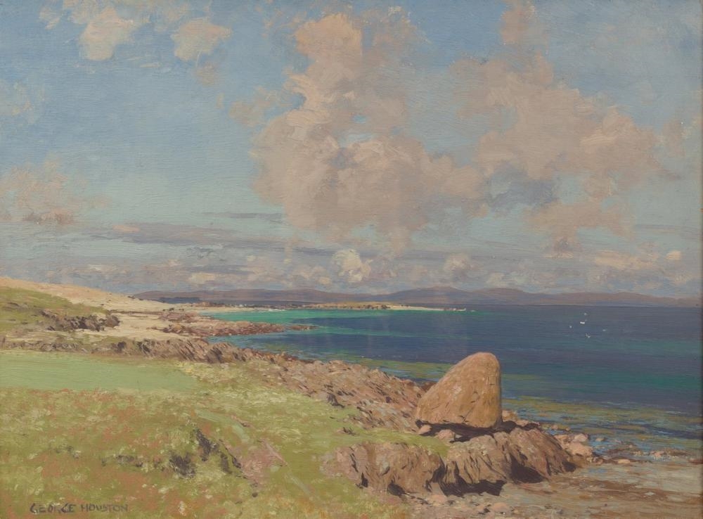 George Houston | George Houston (1869-1947)/Coastal Scene/signed/oil on ...