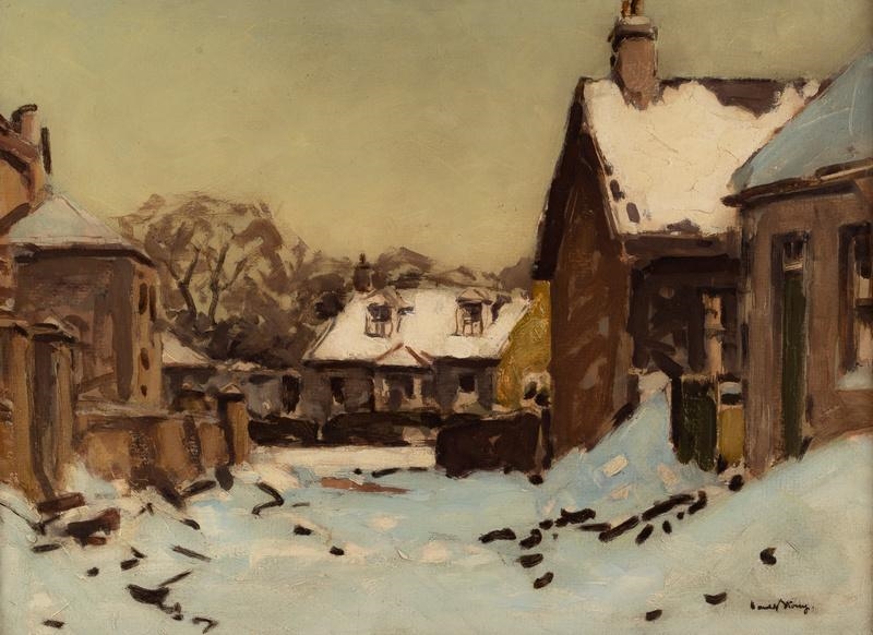 Harold Storey | Harold Storey (1888-1965)/Snow in the Village | MutualArt