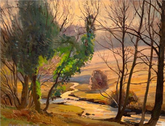 Donald Henry Floyd | Donald Floyd (1892-1965)/Country Landscape with ...
