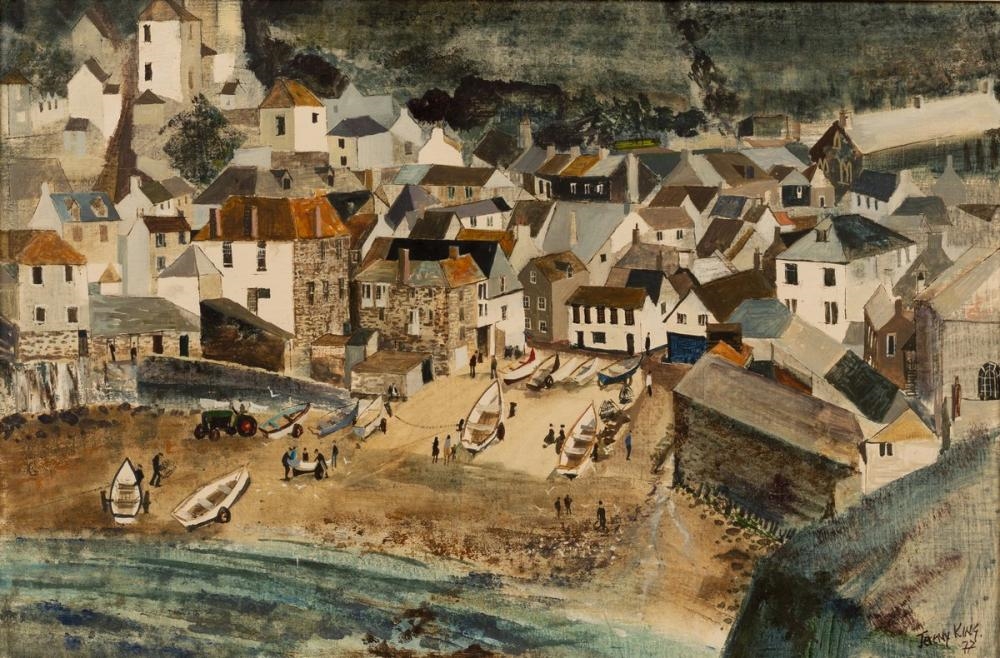 Jeremy King | Jeremy King (born 1933)/Port Isaac/signed/oil on board ...