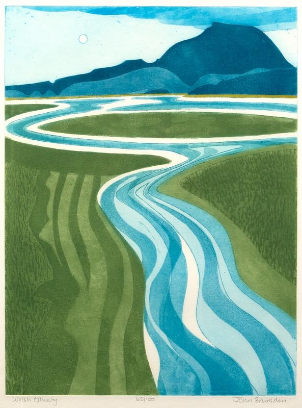 John Brunsdon | John Brunsdon (1933-2014)/Welsh Estuary/signed/coloured ...