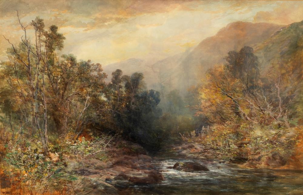 William Widgery | William Widgery/Moorland River Landscape/watercolour ...