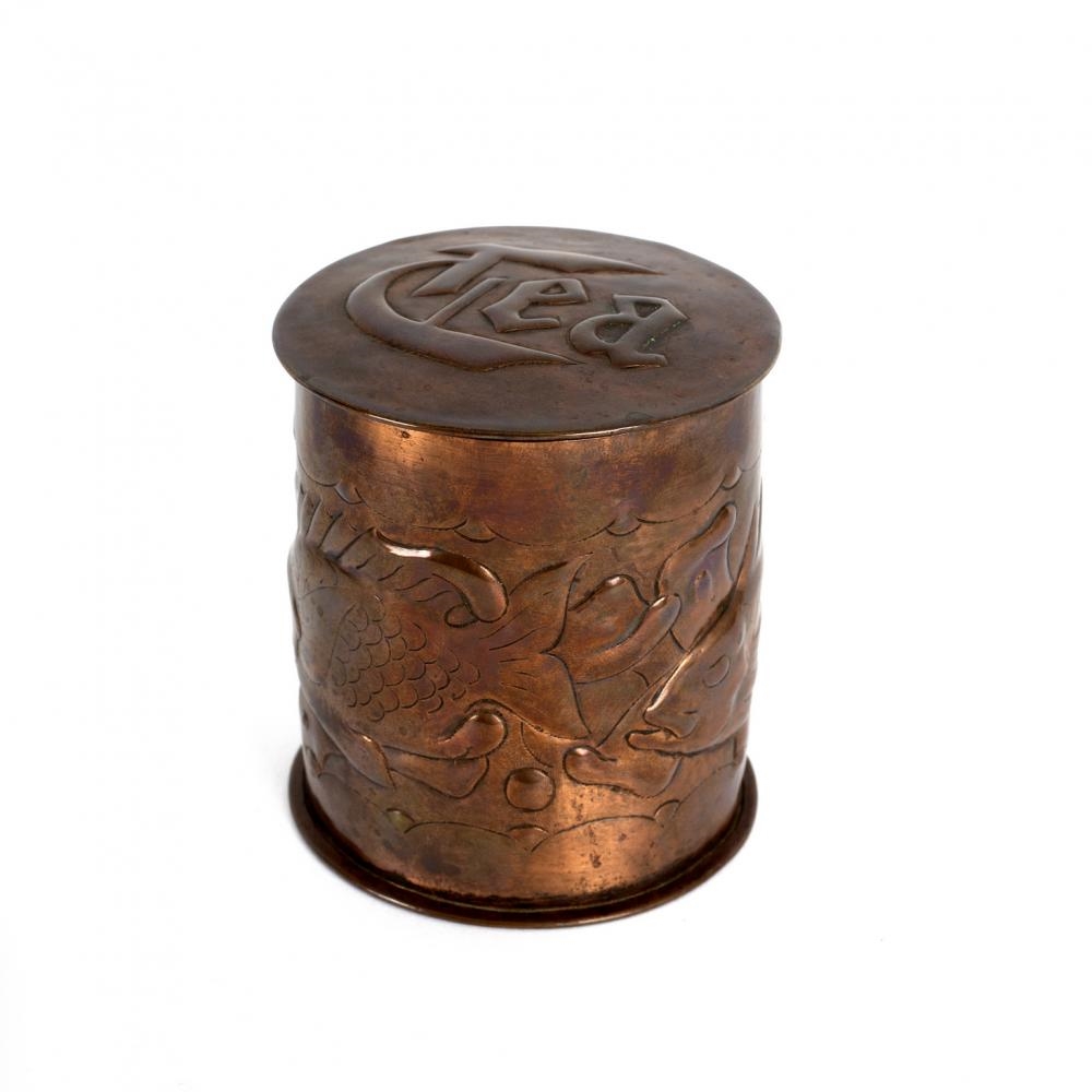 Newlyn School | A Newlyn School copper tea caddy | MutualArt