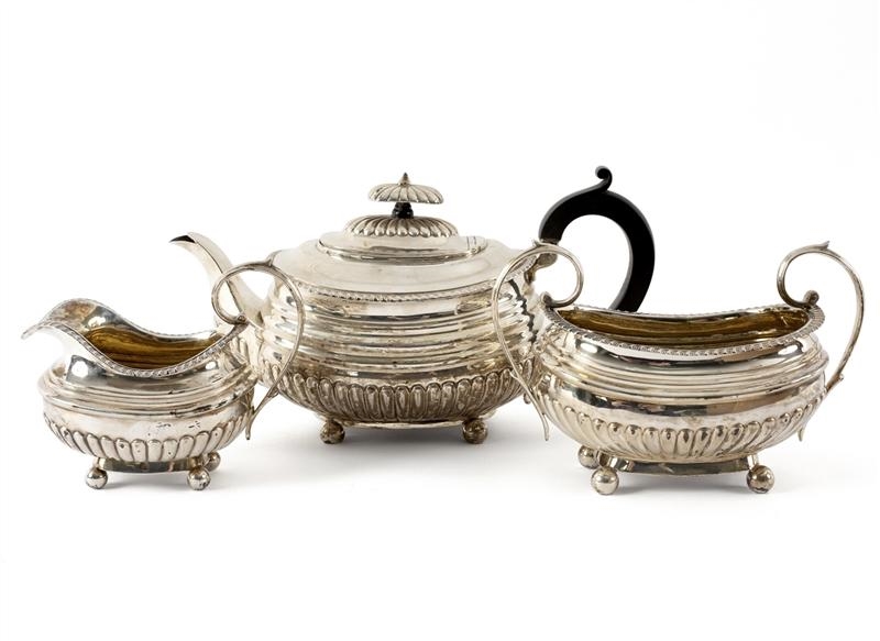 George Burrows | A George III silver tea service (1818) | MutualArt