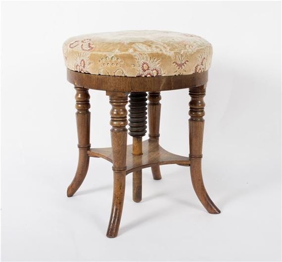 Unknown | A circular piano stool | MutualArt