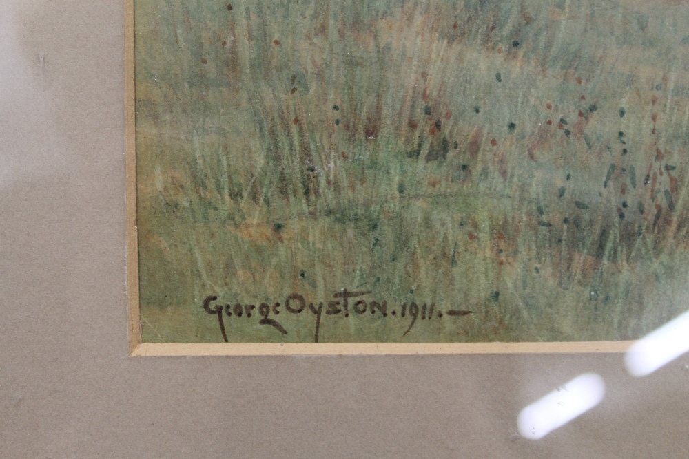 George Oyston | Figures on a Path with Cottages Beyond (1911) | MutualArt