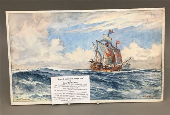 Oscar Parkes | Spanish Galleon in Rough Seas | MutualArt