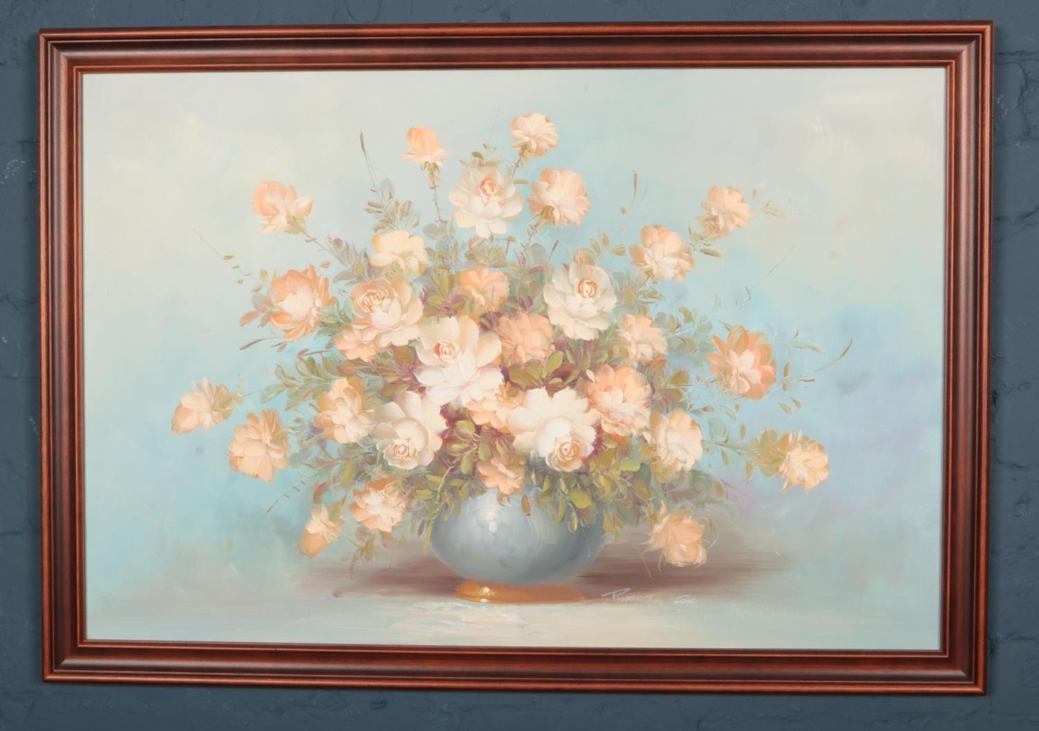 Robert Bruce Cox | Robert Cox, Oil on canvas still life of flowers in ...