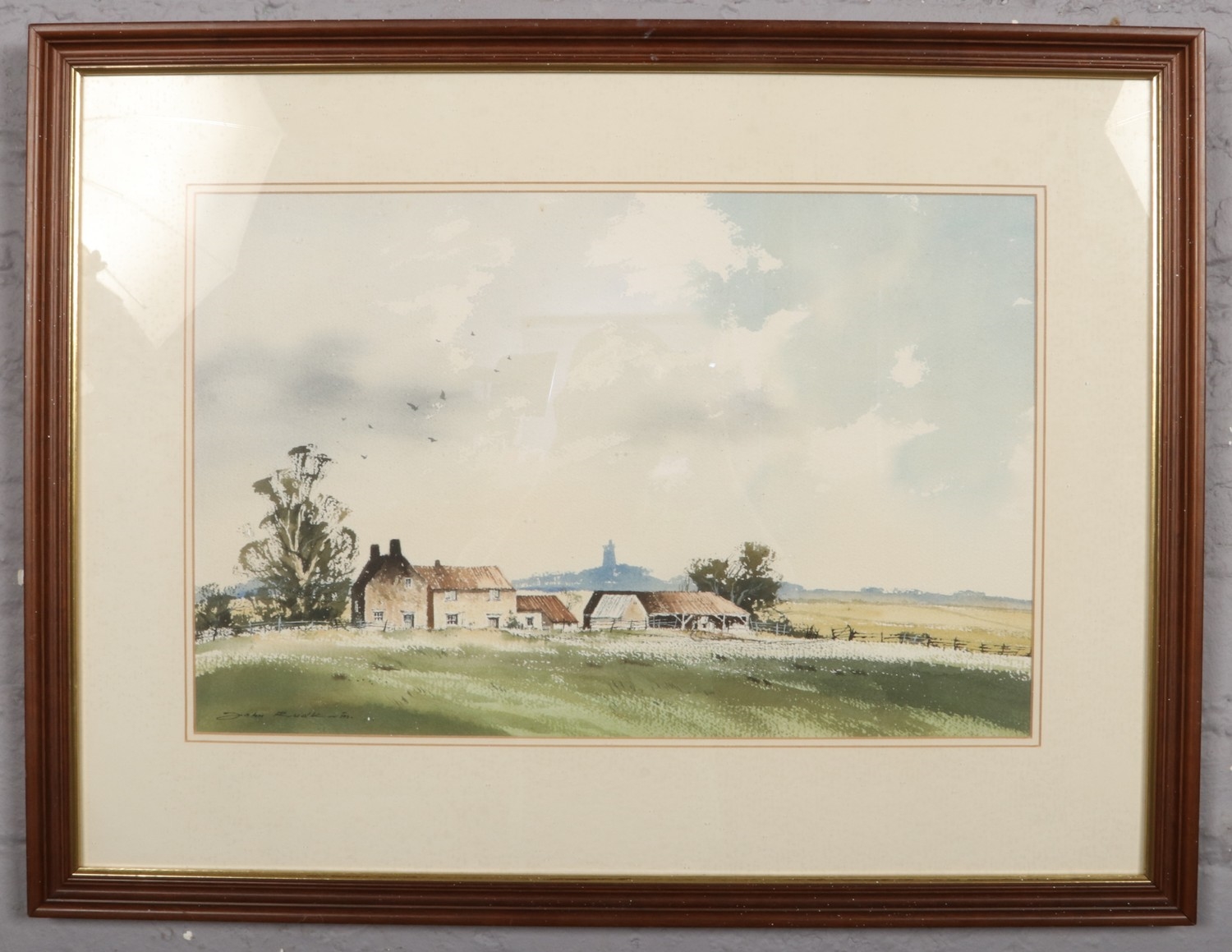 John Rudkin | John Rudkin, A framed watercolour, landscape scene ...