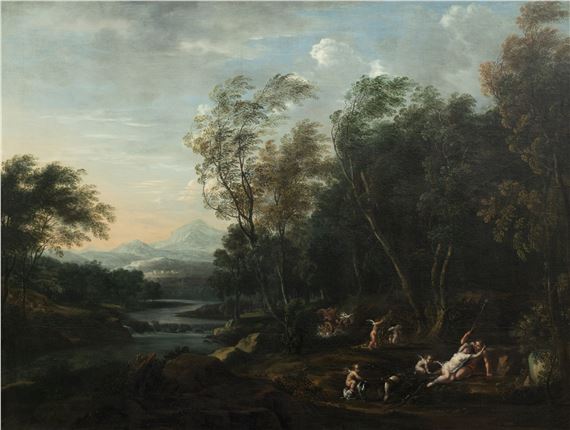 Filippo Lauri | Landscape with Venus and Adonis | MutualArt