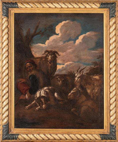 Philipp Peter Roos | Shepherd at rest with herds | MutualArt
