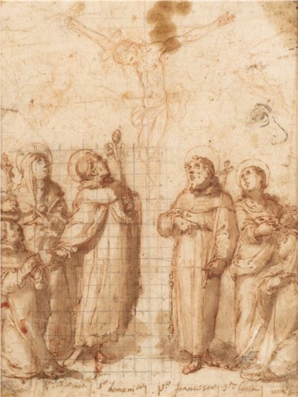 Sienese School, 16th Century | Crucifixion with saints | MutualArt