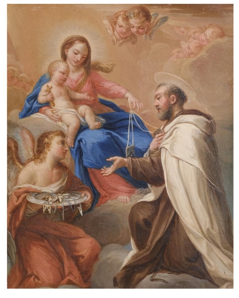 Mariano Salvador de Maella | La Virgen del Carmen entregando el ...