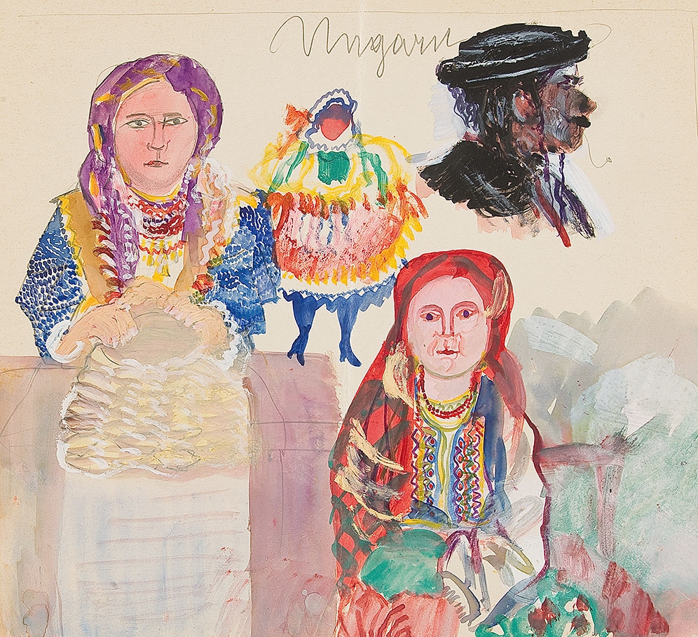 Oskar Laske | Farmers in Hungarian costume | MutualArt