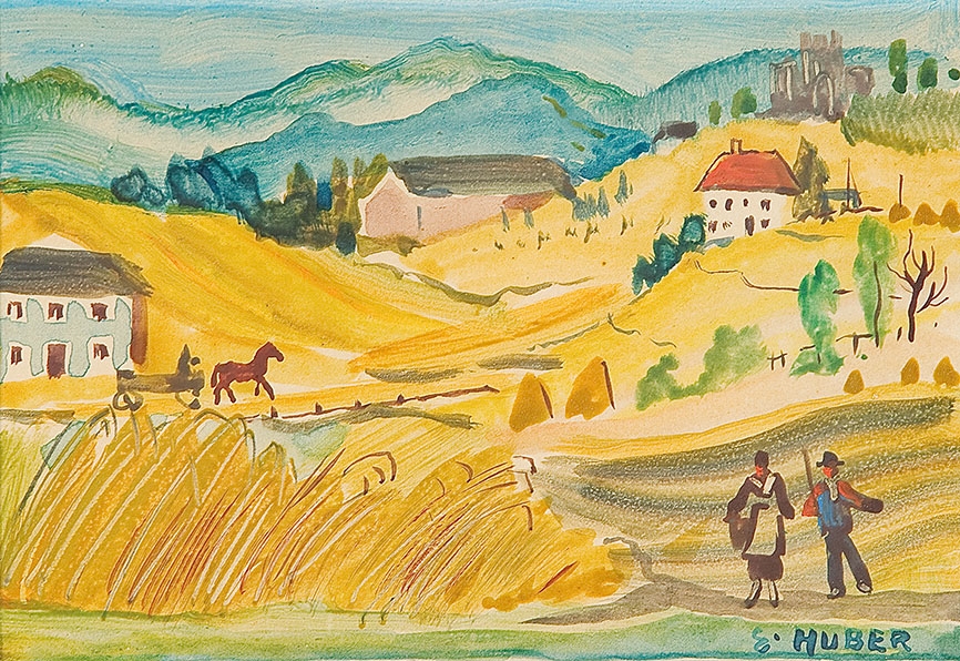 Ernst Huber | Late summer landscape | MutualArt