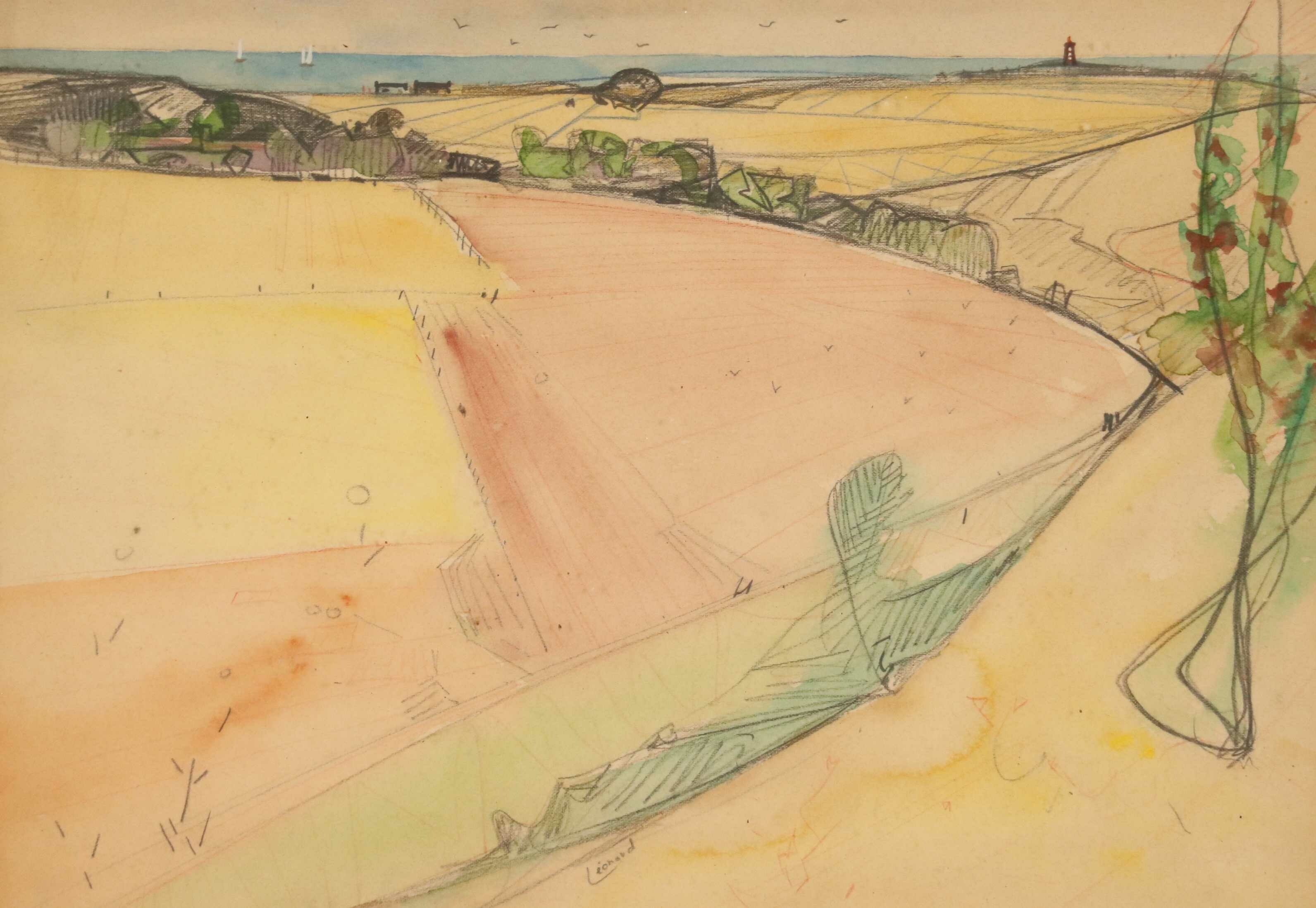 Maurice Leonard | Le phare 1950 | MutualArt