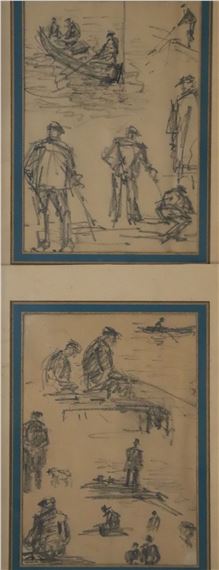 Maurice L. Robin | Etudes de pêcheurs | MutualArt