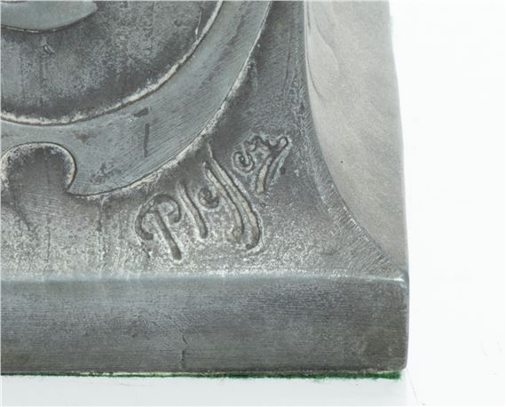 Art Nouveau School | Clara Pfeffer Art Nouveau White Metal Vase, Early ...