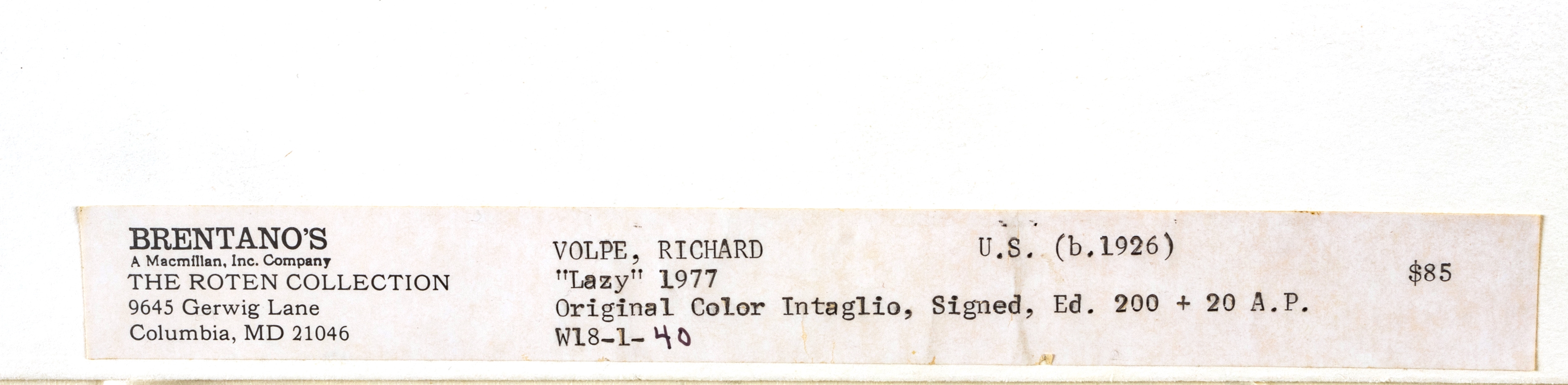 Richard Volpe | Richard Volpe (American) Intaglio In Colors On Wove ...