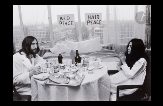 Nico Koster | John Lennon and Yoko Ono, Bed-in for Peace, Hilton Hotel ...