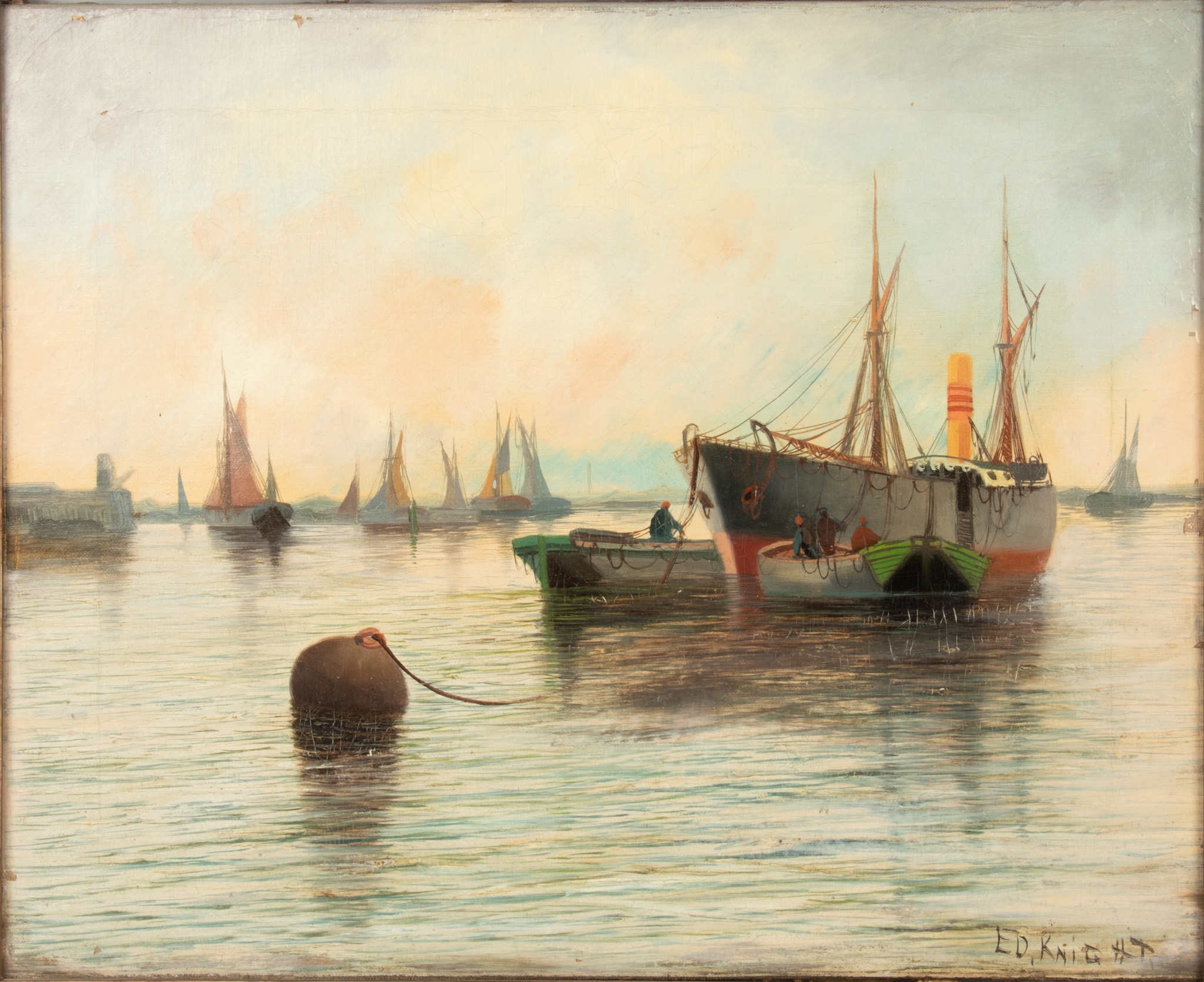Edwin Knight | Harbor Scene | MutualArt