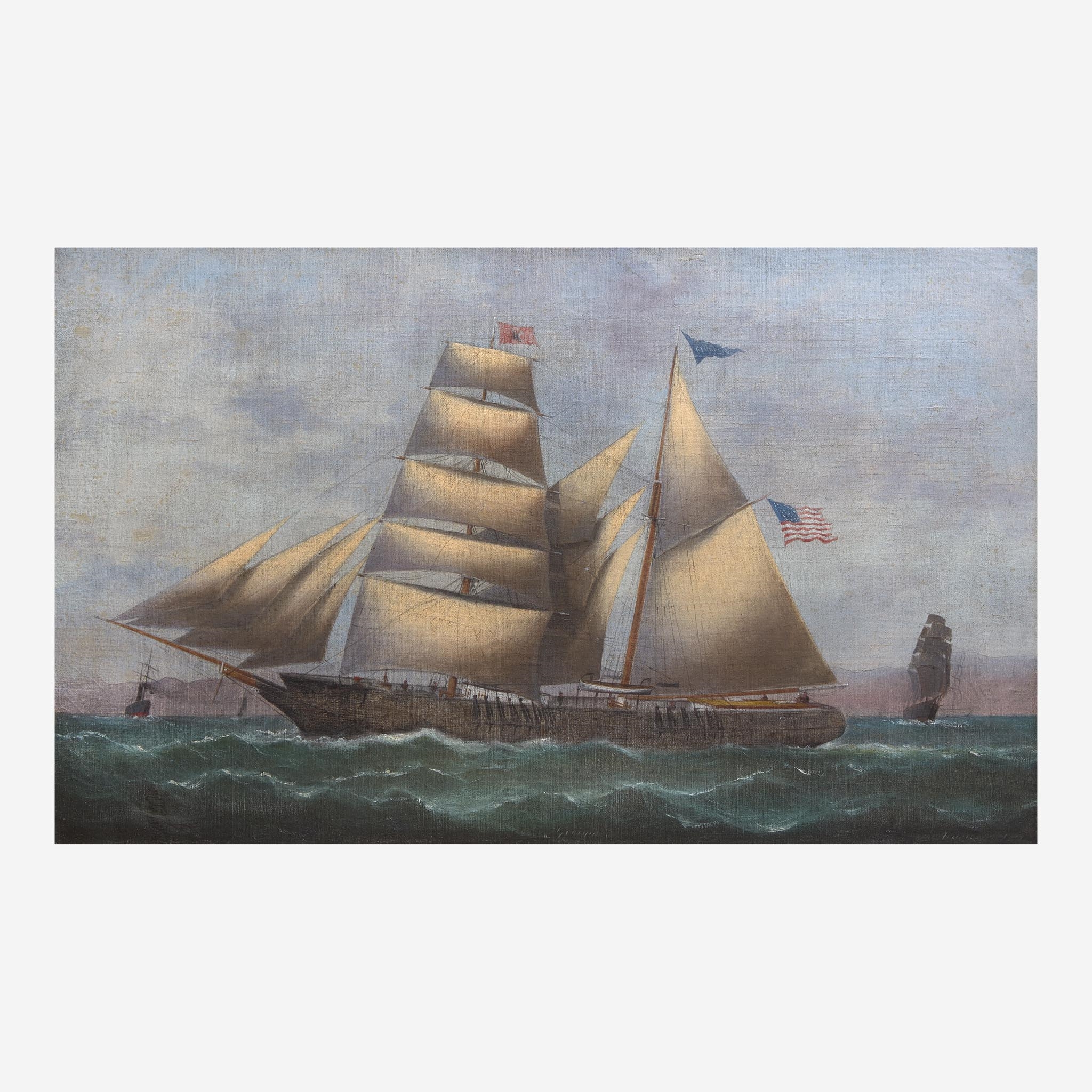 American School, 19th Century | Portrait of the American Brigantine ...