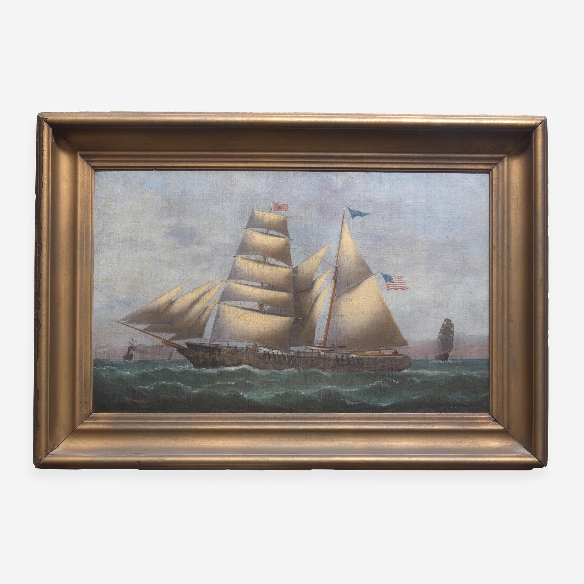 American School, 19th Century | Portrait of the American Brigantine ...