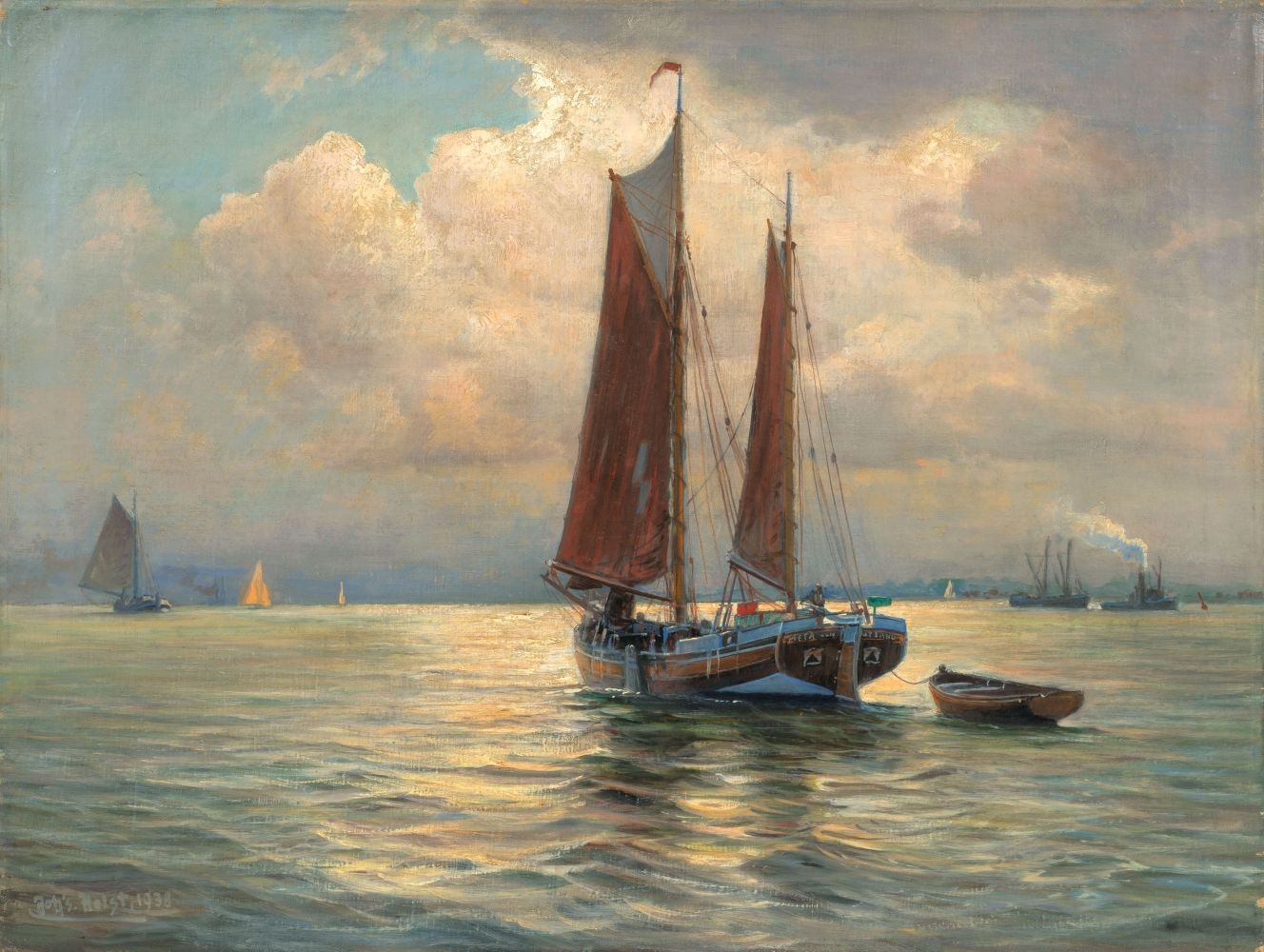 Johannes Holst | Fishing Boat (1938) | MutualArt