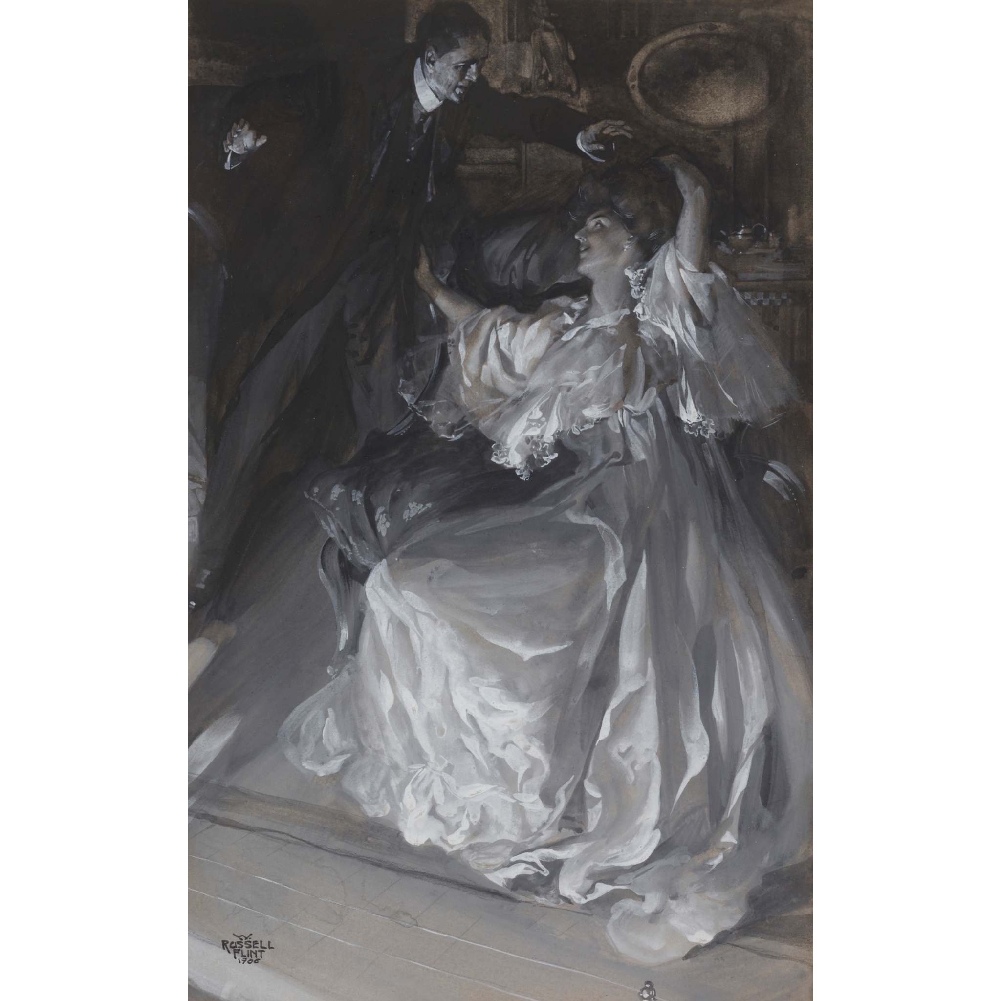 William Russell Flint | AMOROUS ADVANCES (1906) | MutualArt