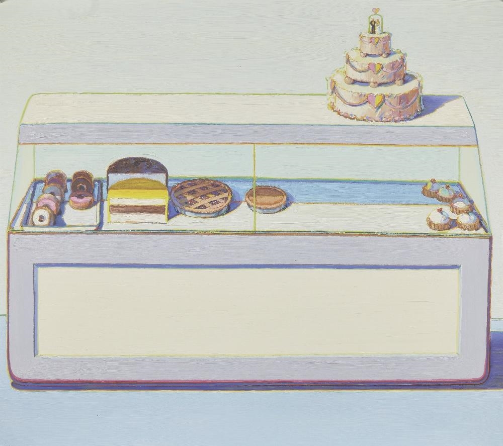 Wayne Thiebaud | Bakery case (1996) | MutualArt