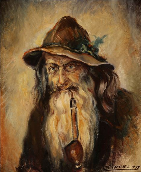 Hans Strobl | Portrait eines Bergbauern aus Vorarlberg (1948) | MutualArt