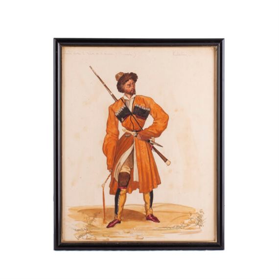Prince Grigory Gagarin | Kabardian Circassian warrior (1847) | MutualArt