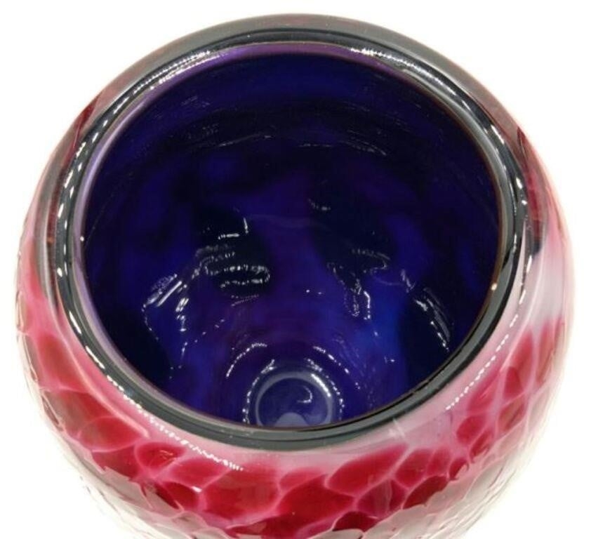 David Lotton | David Lotton Art Glass Vase w/ Leaves. (1996) | MutualArt