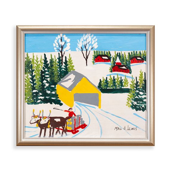 Maud Lewis | Winter Sleigh Scene | MutualArt