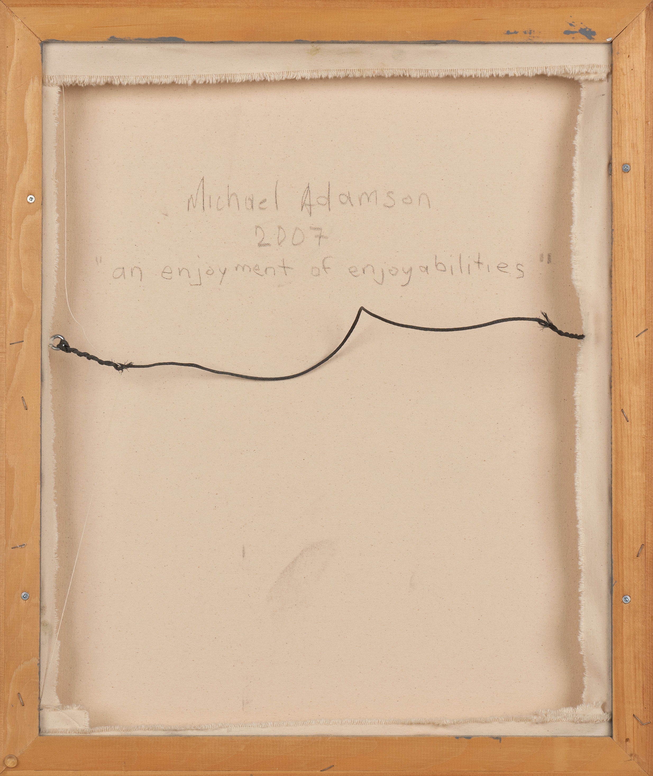 Michael Adamson | Enjoyment of Enjoyablities | MutualArt