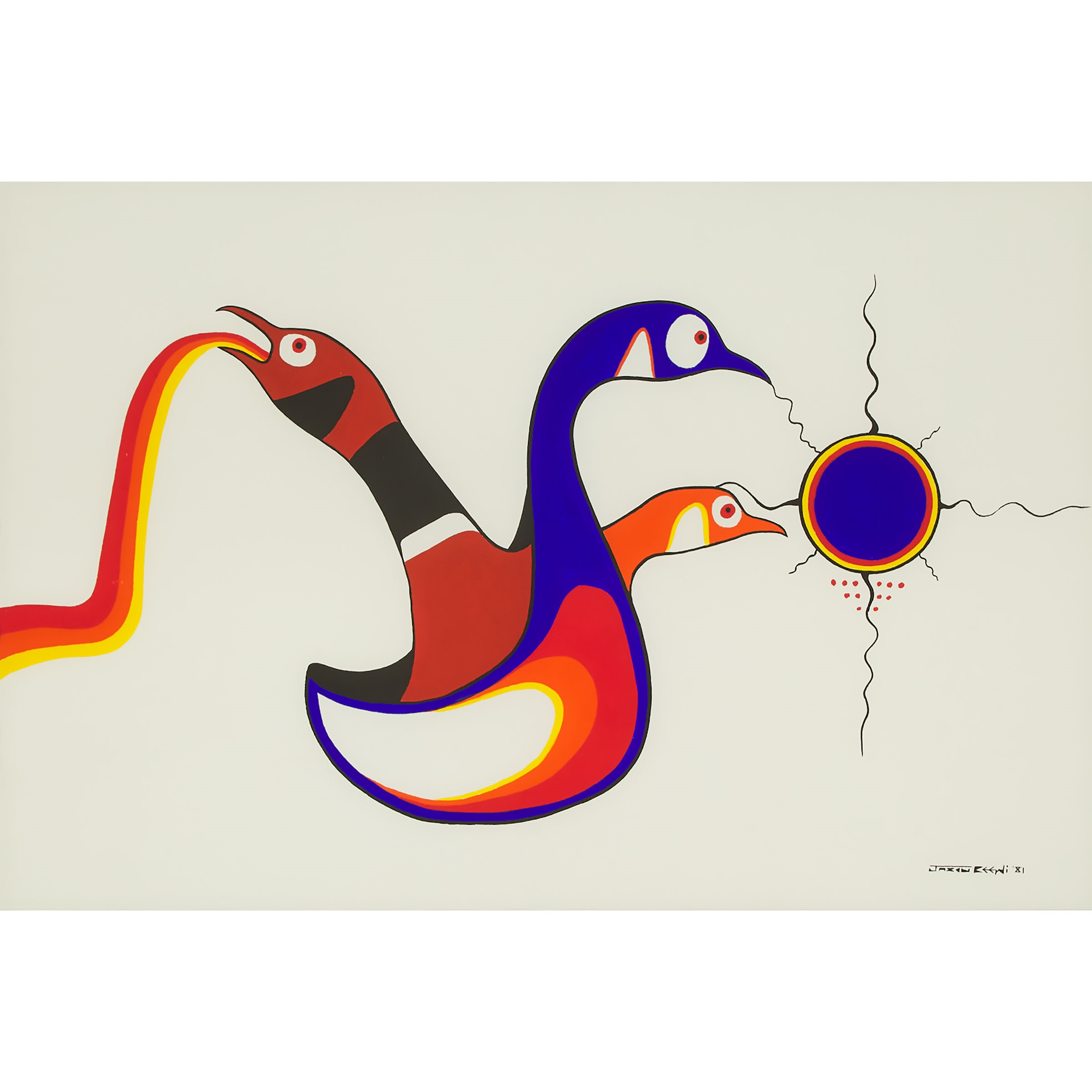 Jackson Beardy | THREE BIRDS, 1981 (1981) | MutualArt